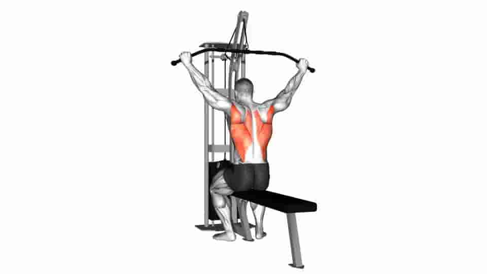 Wide Grip Rear Pulldown Behind Neck - Video Guide | Lyfta
