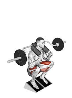 Safety Bar Elevated Heel Squat - Video Guide | Lyfta