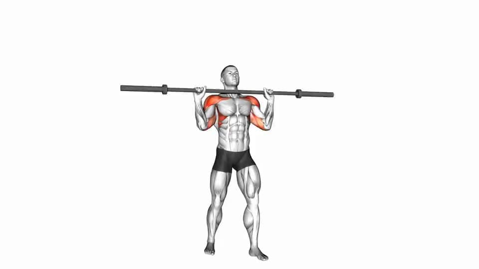 Barbell Standing Military Press - Video Guide | Lyfta