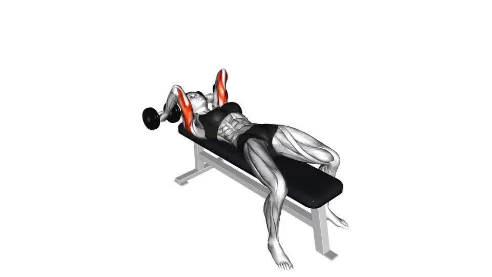 Lying Dumbbell Triceps Extensions